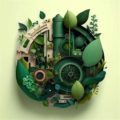 Premium Ai Image There Is A Circular Shape With A Clock And Various