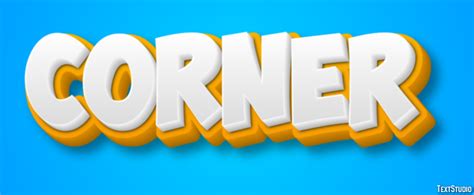 Corner Text Effect And Logo Design Word