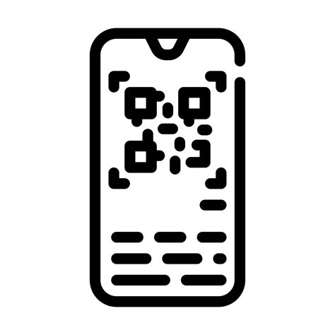 Qr Scanner Line Icon Vector Illustration Line 8320222 Vector Art At Vecteezy