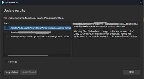 The Update Operation Found Some Issues On Hidden Files Is Annoying