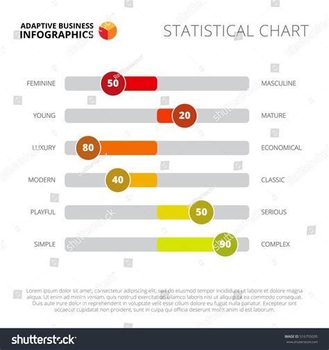 Comparative Bar Chart Slide Template Stock Vector Royalty Free