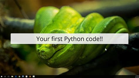 Your First Python Code Youtube
