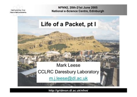 Life Of A Packet Pt I Mark Leese Cclrc Daresbury Laboratory
