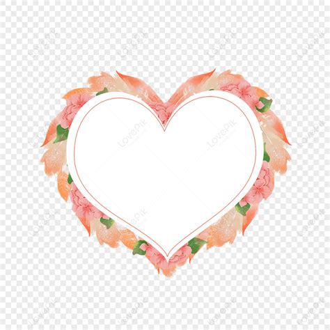 하트 일러스트 모양의 수채화 Boho 스타일 깃털 테두리이역보시미아 Png 일러스트 무료 다운로드 Lovepik