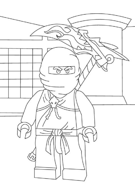Havalı Lego Ninjago Cole Boyama Sayfası Boyama Online