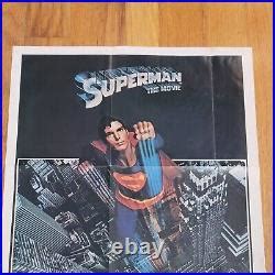 Superman Original Vintage 1978 Movie Poster 20 X 115 Dc Comics