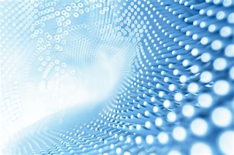 Abstract Blue Dot Pattern Spiraling Into White Center Light Reflection Premium Ai Generated Image