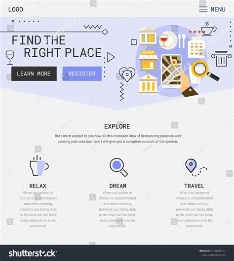 flat design responsive ui mobile app stock vector royalty free