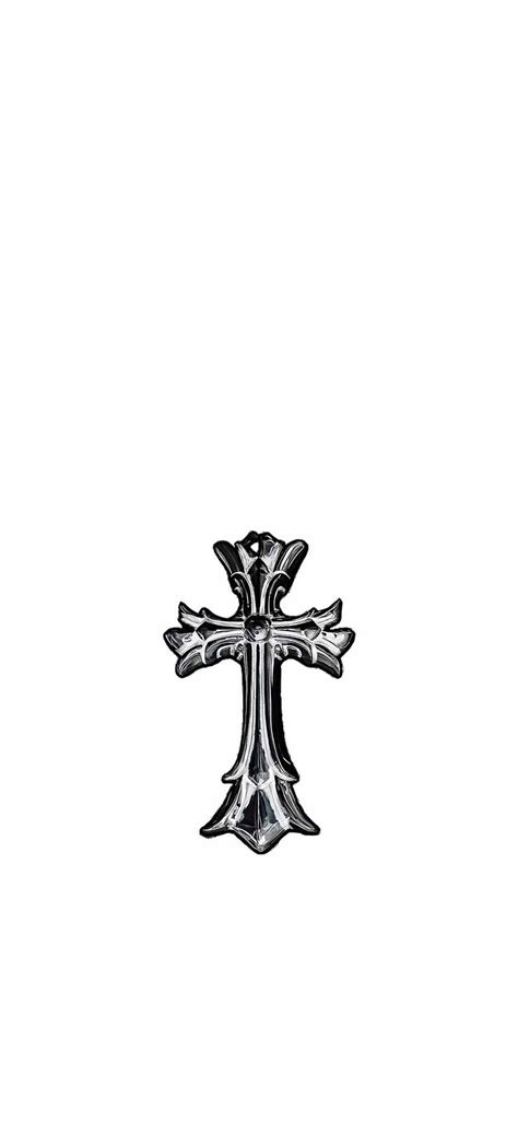 Chrome Hearts Cross Minimal White Wallpapers Unique Wallpaper