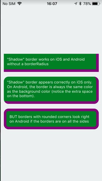 Border On A Single Side Of A View Is Same Color As Backgroundcolor When