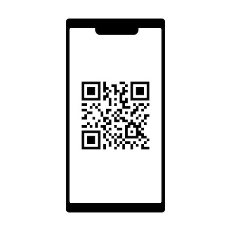 Smartphone Mit Qr Code Premium Vektor