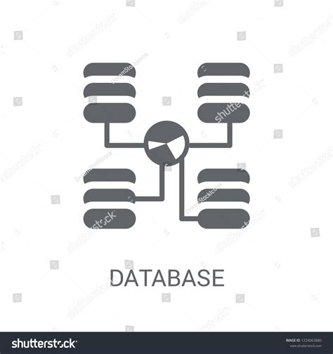 Database Interconnected Icon Trendy Database Interconnected Stock Vector Royalty Free