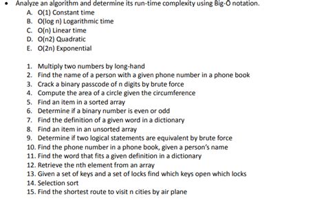 solved analyze an algorithm and determine its run time