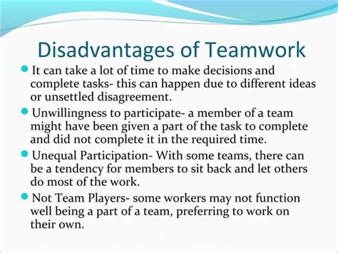 Advantages And Disadvantages Of Teamwork Ppt Career Advice Careers