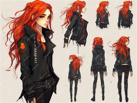 Premium Ai Image Anime Female Character Concept Art