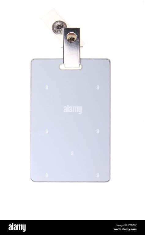 Blank Grey Magnetic Security Tag Pass Isolated On White Background