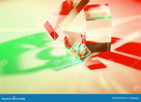 Glass Crystal Prism Multicolor Light Effect Royalty Free Stock