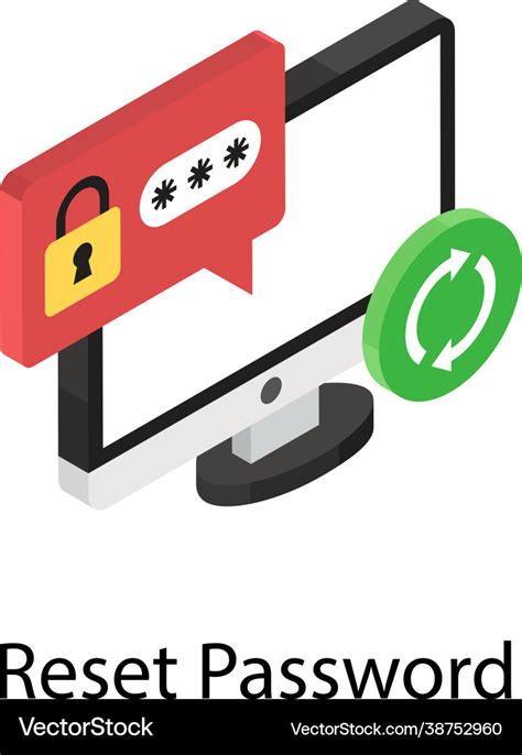 Reset Password Royalty Free Vector Image Vectorstock