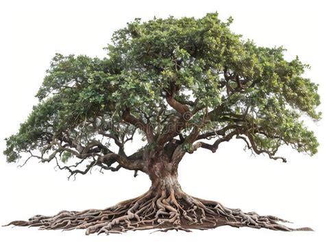 Tree With Roots On An Isolated Background Stock Image Image Of Grow Plant