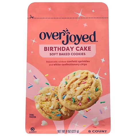 Overjoyed Soft Baked Birthday Cake Cookies 8 Oz 8 Oz Albertsons