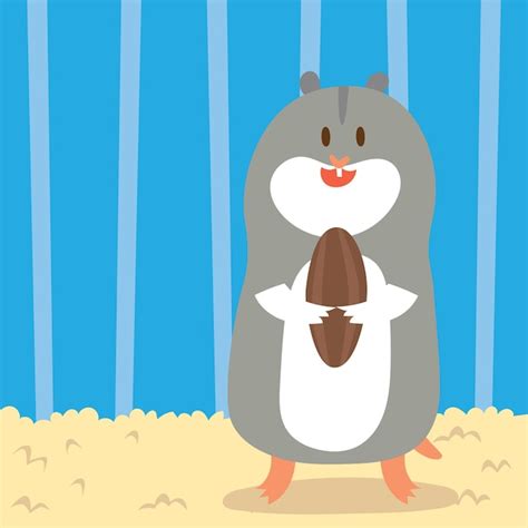 Premium Vector Cute Cartoon Hamster Illustration