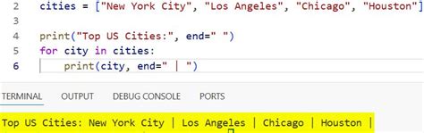 Python Print End Parameter