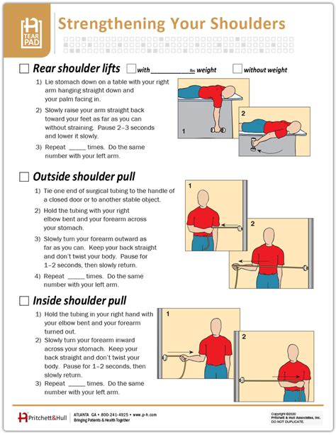 Shoulder Strengthening Tearpad 50 Sheets Per Pad Pritchett And Hull