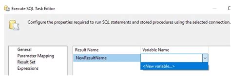 Ssis Execute Sql Task Configure Ssis Execute Sql Task