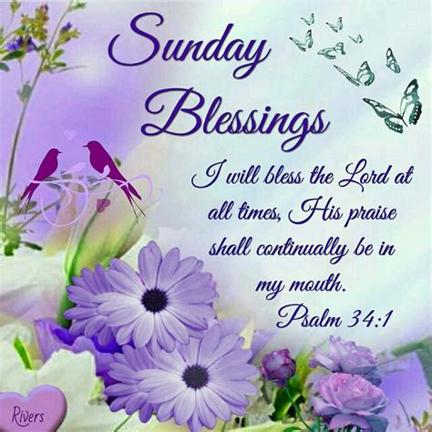 Sunday Blessings Psalm 341 Floral Art Print Sunday Blessings For