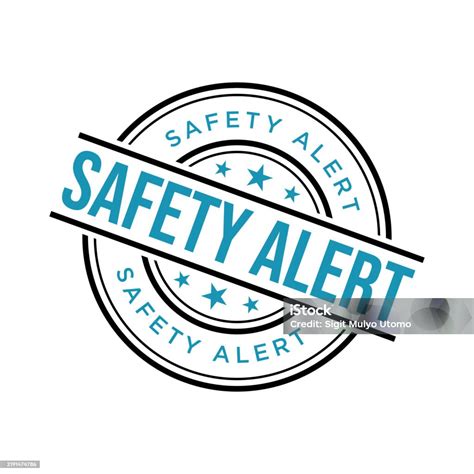 Safety Alert Rubber Stamp Vector Template Stock Illustration Download