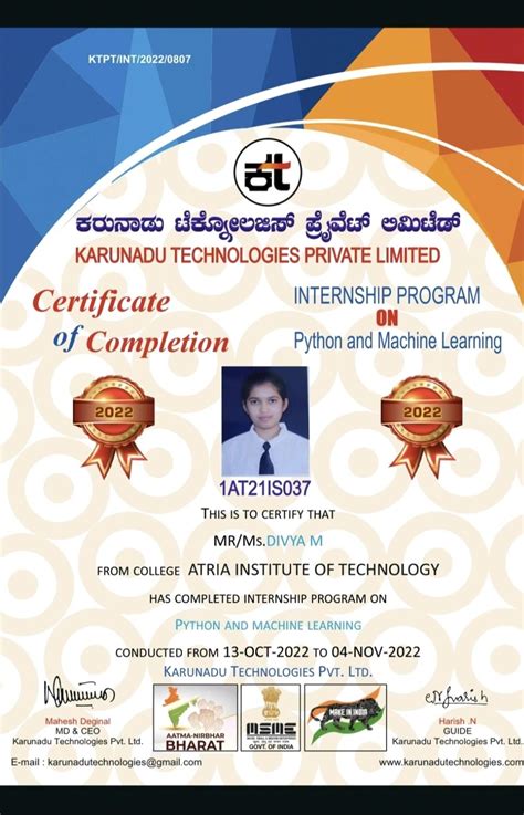 Divya M On Linkedin Machinelearning Python Internshipexperience