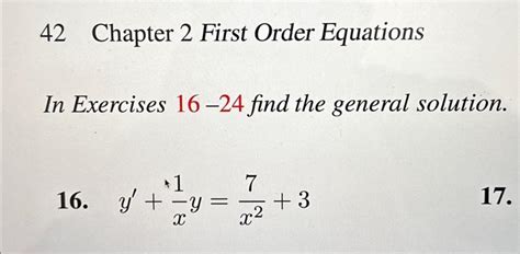 Solved 42 Chapter 2 First Order Equations In Exercises 16 24