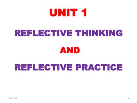 reflective thinking and reflective practice copy ppt