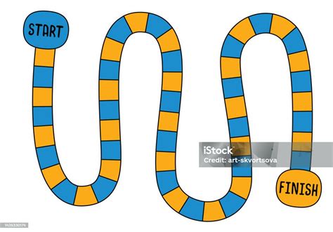 보드 게임 템플릿 흰색 배경에 고립 된 빈 어둡고 밝은 보드 게임 유치원 인쇄 가능한 교육 활동 또는 워크 시트 샘플 경기장