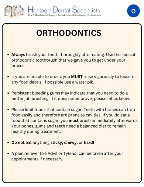 Ortho Sheet Heritage Dental Specialists