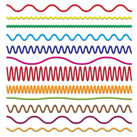 Vector Zigzag Lines And Waves Squiggle Zig Zag Frame With Wiggle Stock Vector Illustration