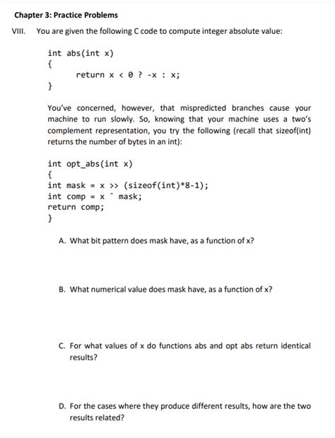 Solved 3 Practice Problems You Are Given The Following C