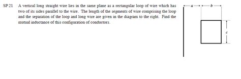 Solved Sp 21 A Vertical Long Straight Wire Lies In The Same