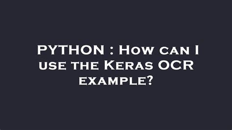 Python Ocr Examples Python Ocr Library Example Hzvvnd