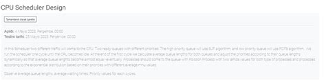 Solved CPU Scheduler Design Açıldı Mayıs Perşembe Chegg com