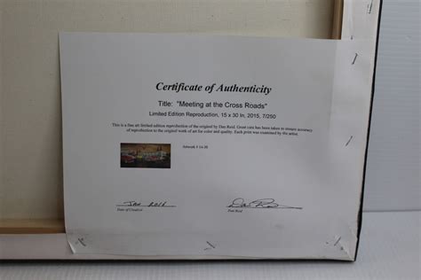 Meeting At The Cross Roads Canvas Reproduction W Certificate Of