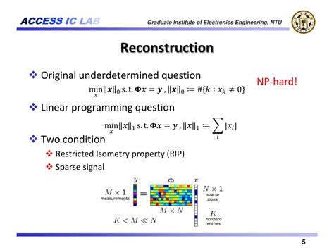 Ppt Reconstruction Algorithms For Compressive Sensing I Powerpoint