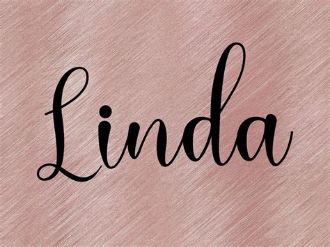 Linda Name Svg Png Custom Name Clipart Svg Png Image Gold Name Girl