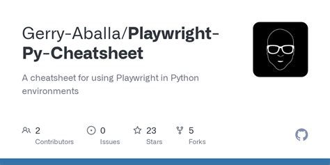 Github Gerry Aballaplaywright Py Cheatsheet A Cheatsheet For Using