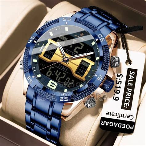 Poedagar E103 Stainless Steel Classic Watch Blue Kwa Mauzo Saa
