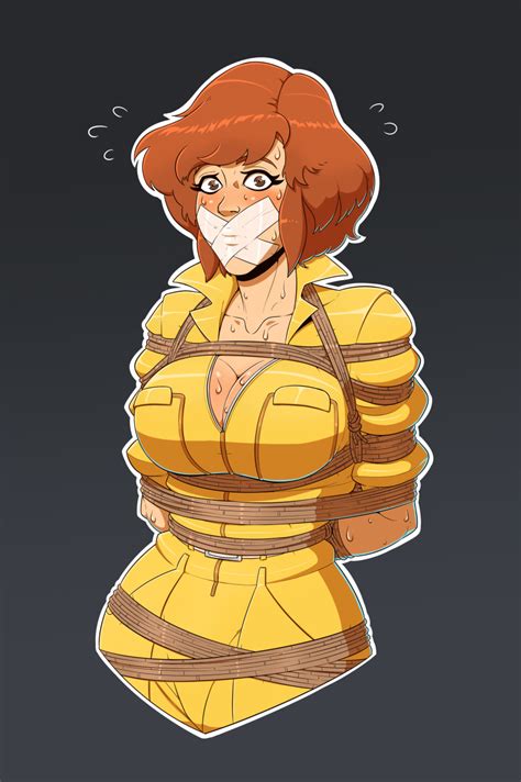 Rule 34 2d 2d Artwork April Oneil Arms Behind Back Big Breasts