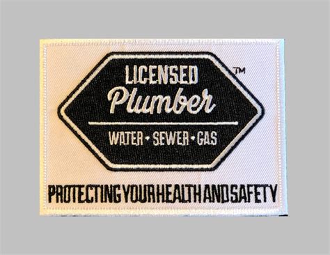 Embroidered Licensed Plumber Uniform Patch Phceid Phceid Promotional