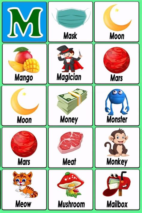 Mga Bagay Na Nagsisimula Sa Letrang M Worksheet Kindergarten Reading