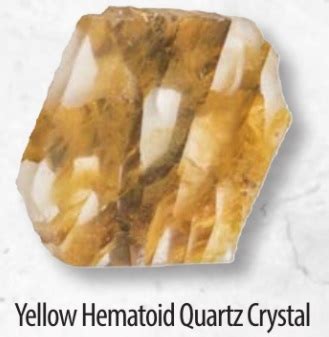 Polished Yellow Hematoid Quartz Crystal Slab Fossils For Sale