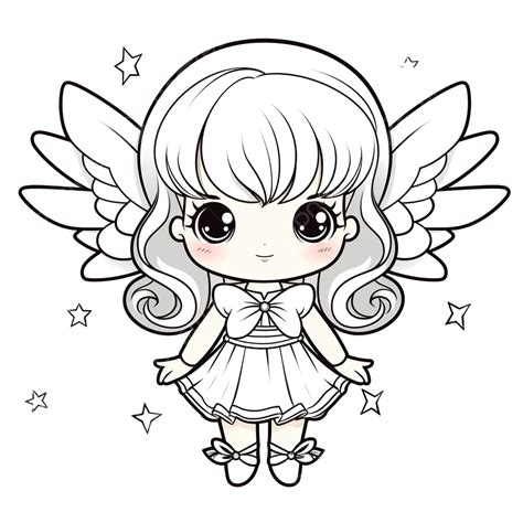 Angel Anime Girl Coloring Pages 2025